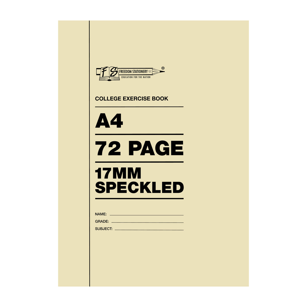 College Excercise Book 72Pg A4 17Mm Speckled Line – MoosasMegaStore